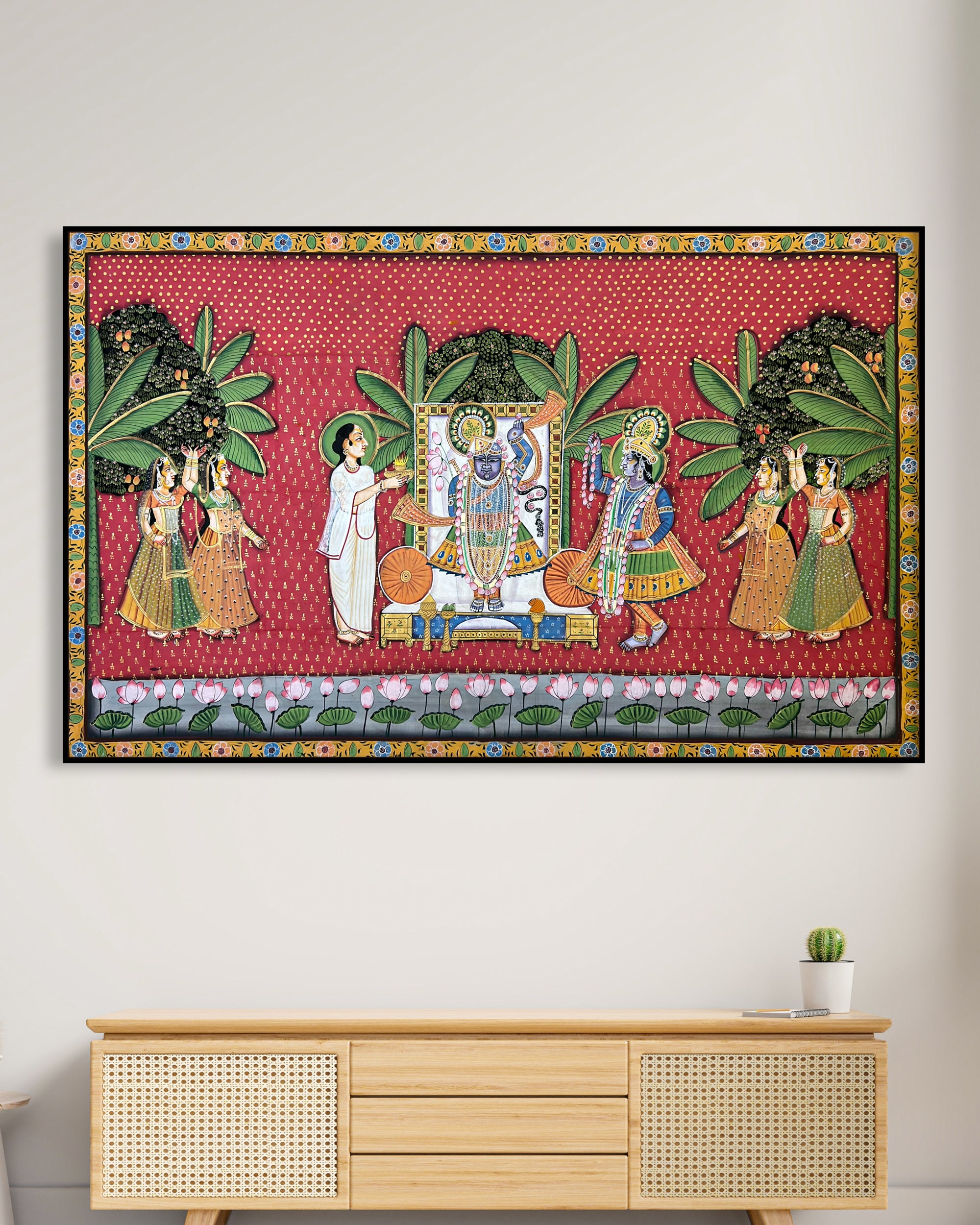 Pichwai Art - Shreenathji Multi coloured Sharath Utsav Painting