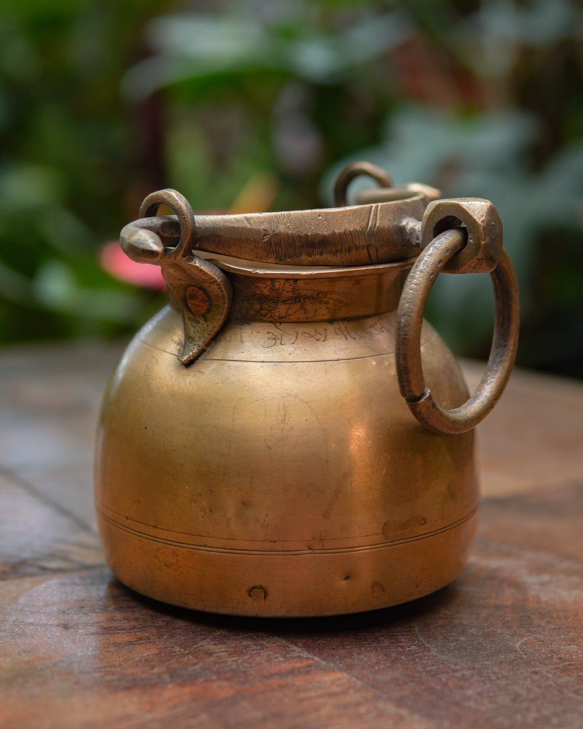 Handcrafted Vintage Heritage Brass Lota With Hanging Chain