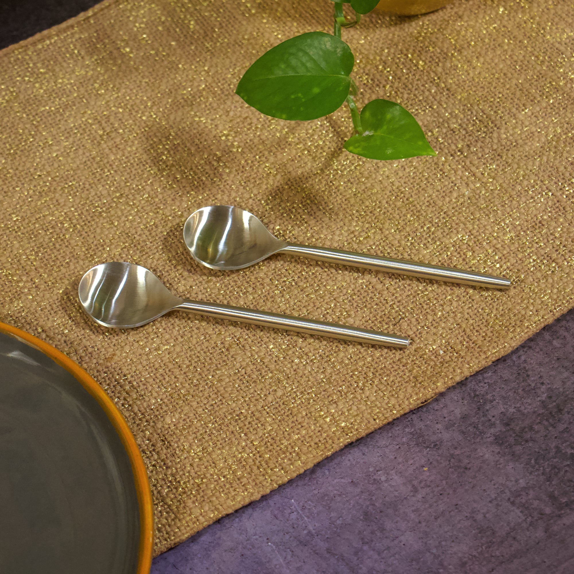 Handcrafted Steel Regular Dining Spoons - Matt Finish