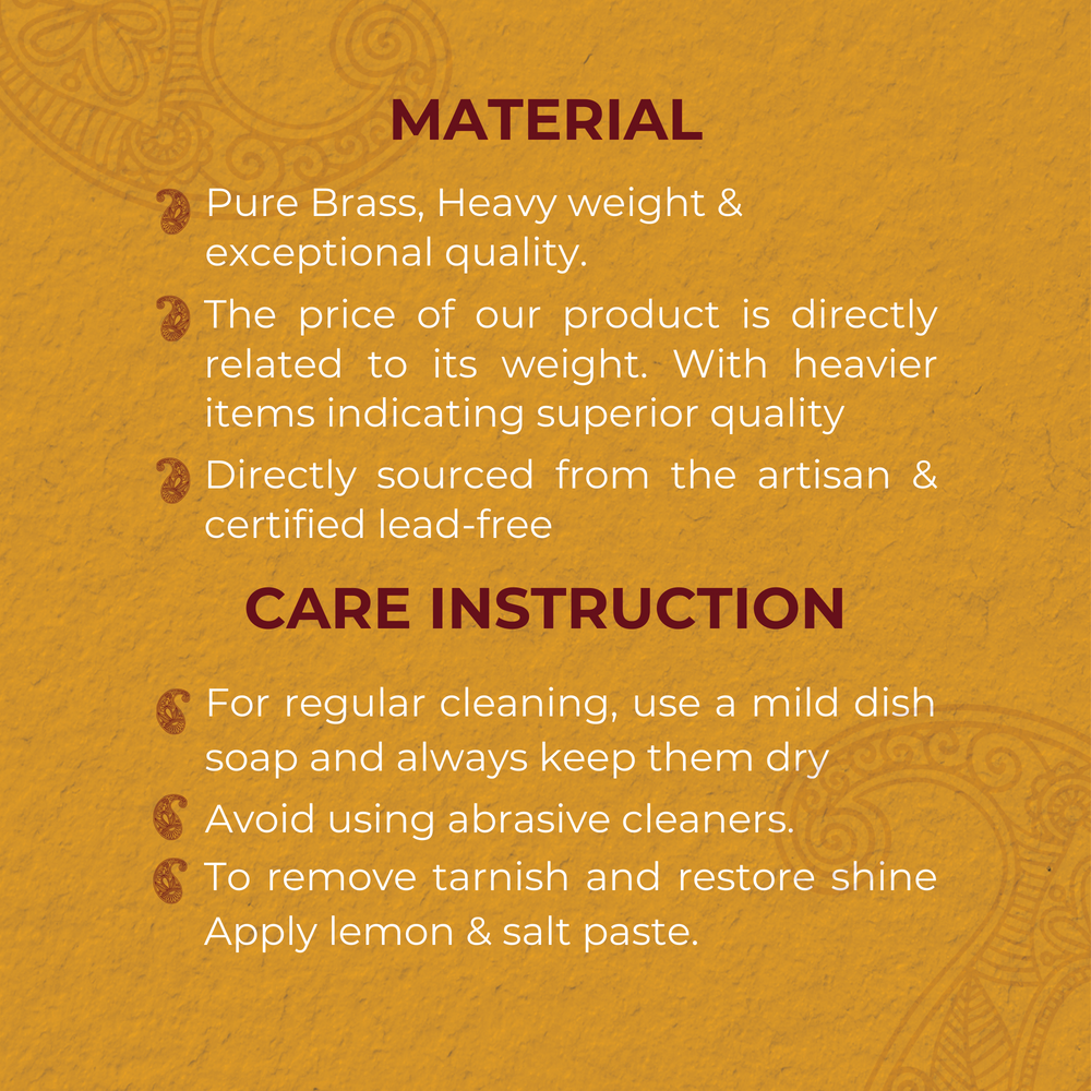 Pure Brass Ghee Pot (Matte) With Spoon - Gold Finish 350 ml