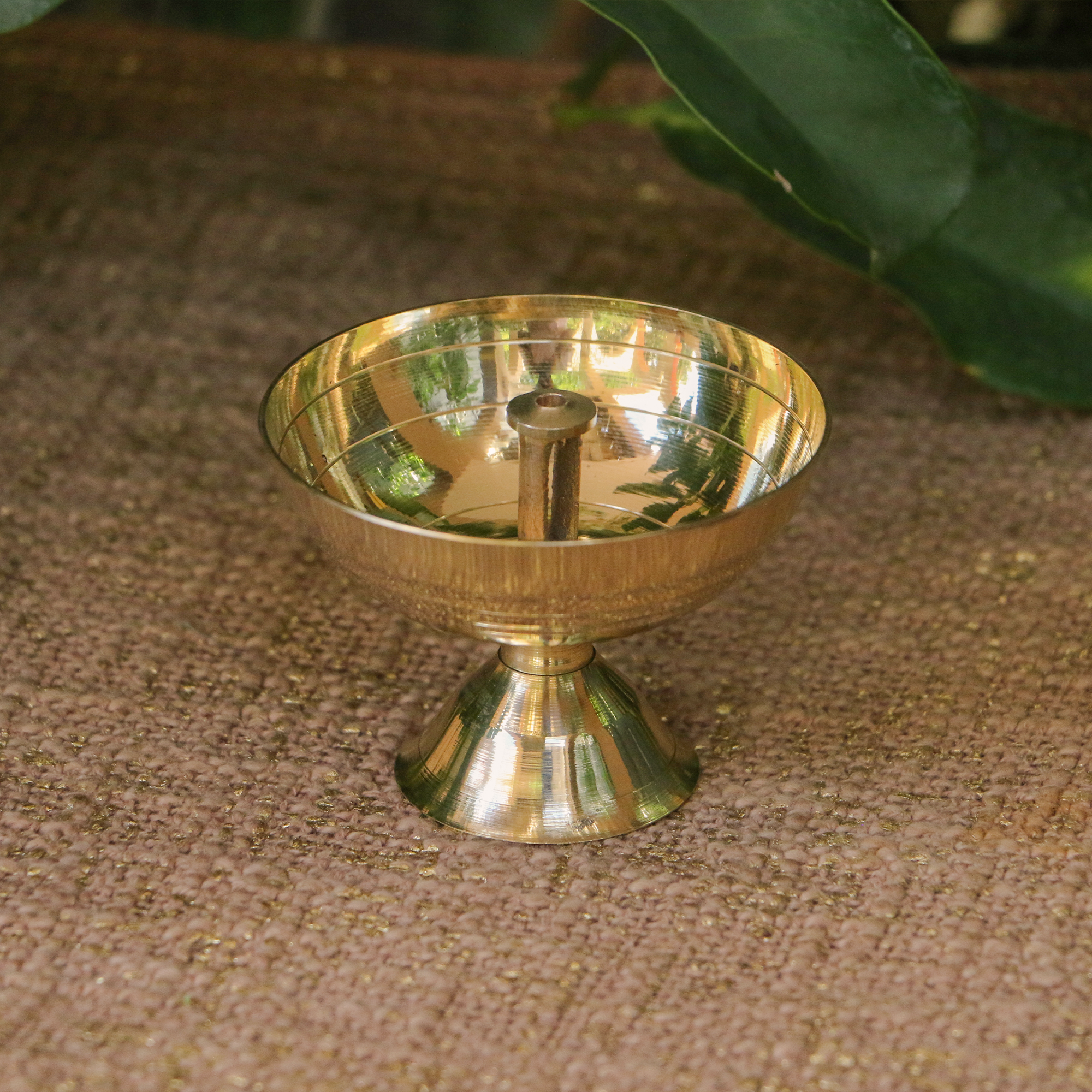 Pure Brass Akhand Deepak Large | Continuous Flame Diya | Ambi
