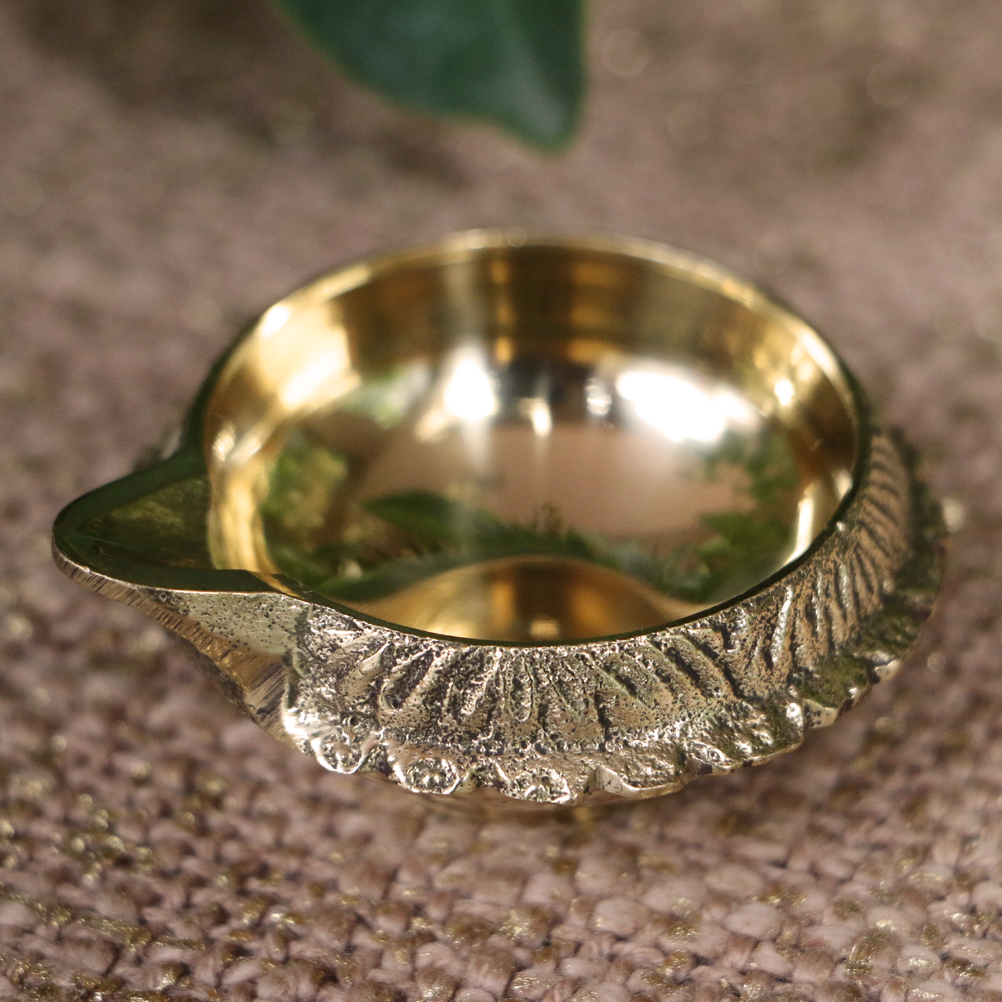 Pure Brass Small Diya Set of 4 | Traditional Pooja Deepam | Ambi