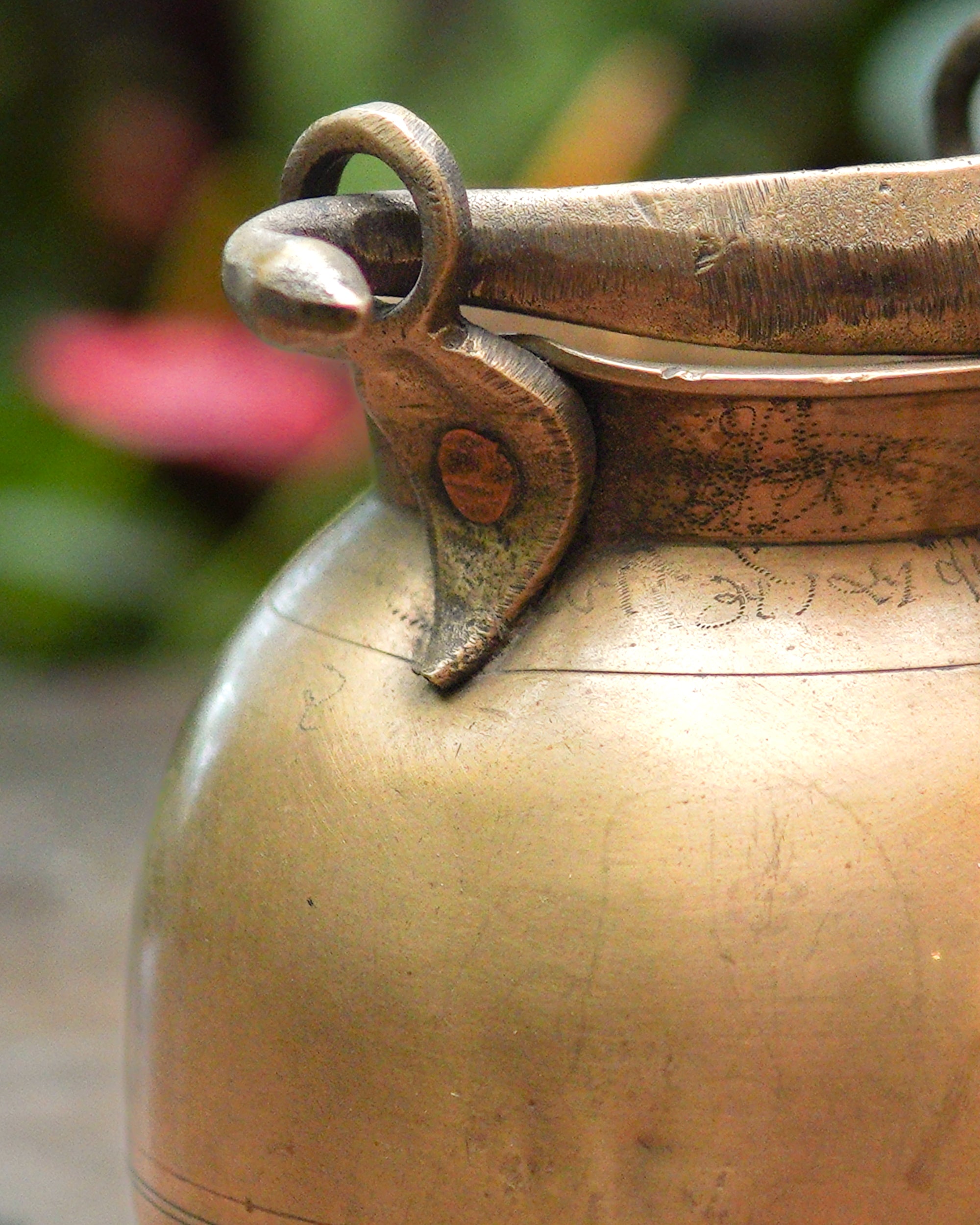 Handcrafted Vintage Heritage Brass Lota With Hanging Chain