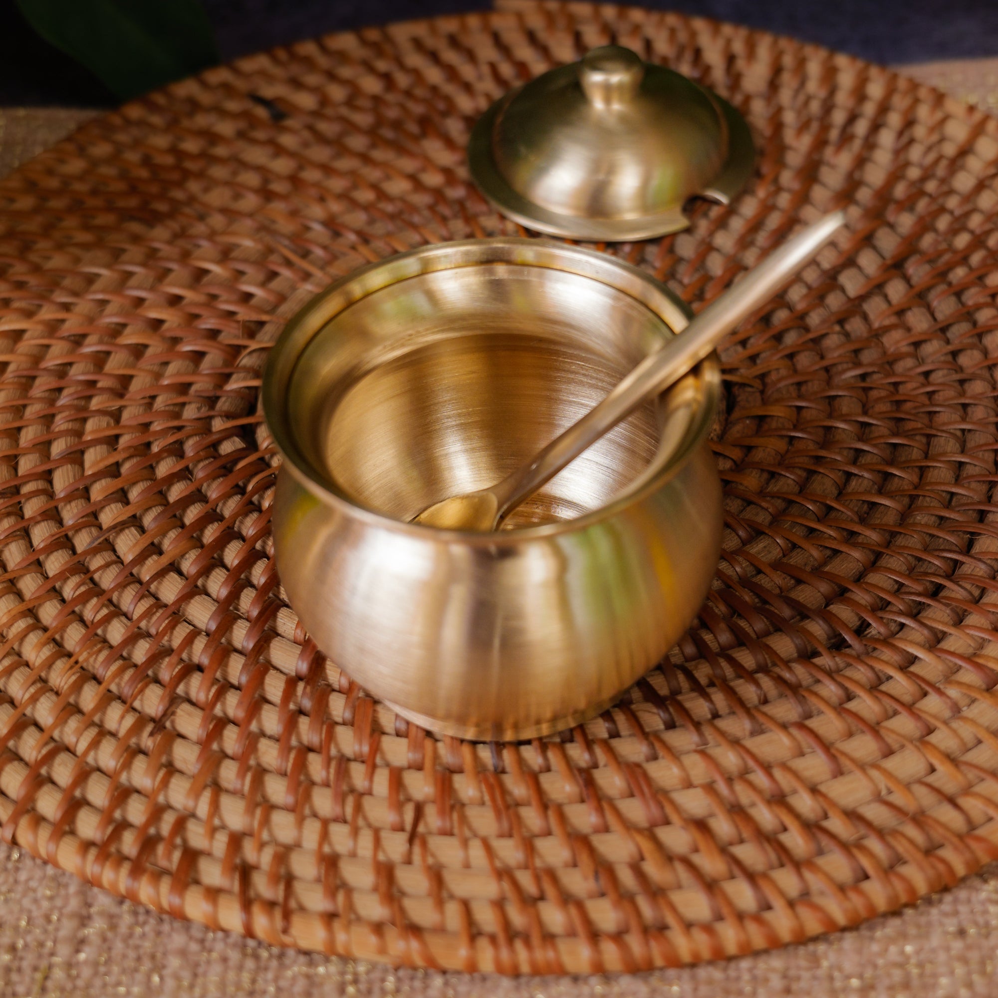 Handmade Artisanal Fine Finish Pure 100% Kansa Heavy Ghee Pot for Heal