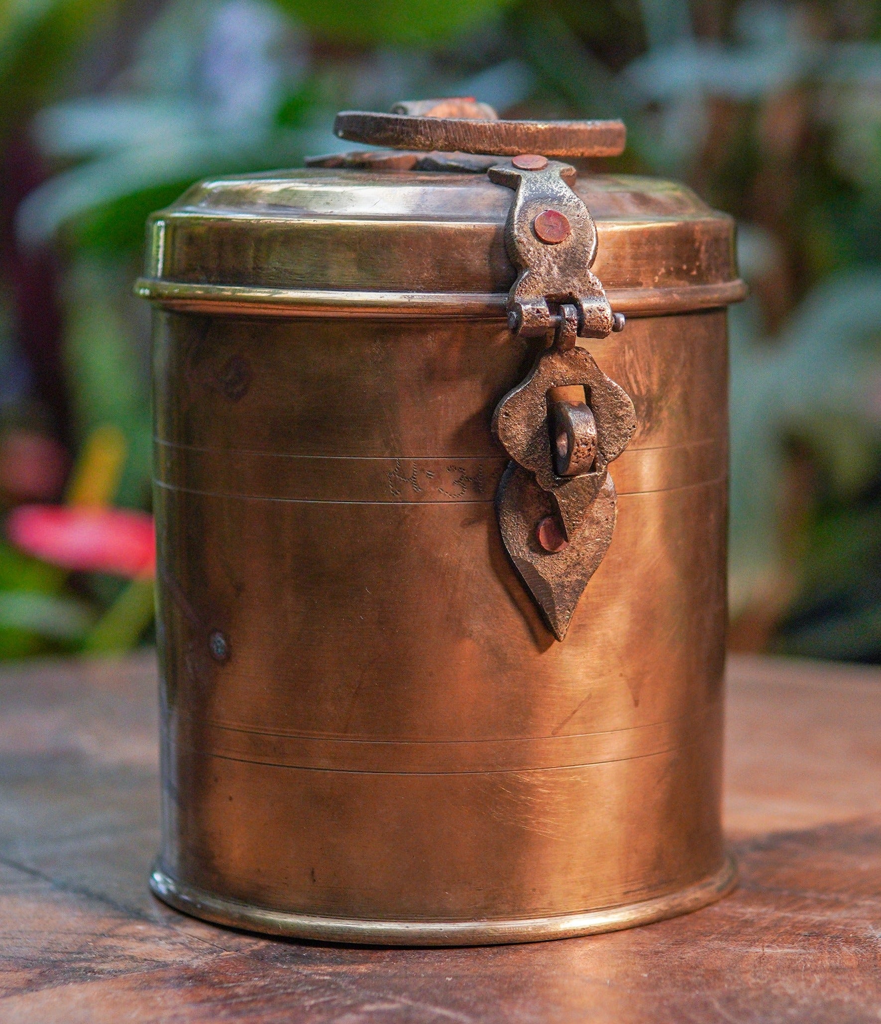 Vintage Brass Storage Box
