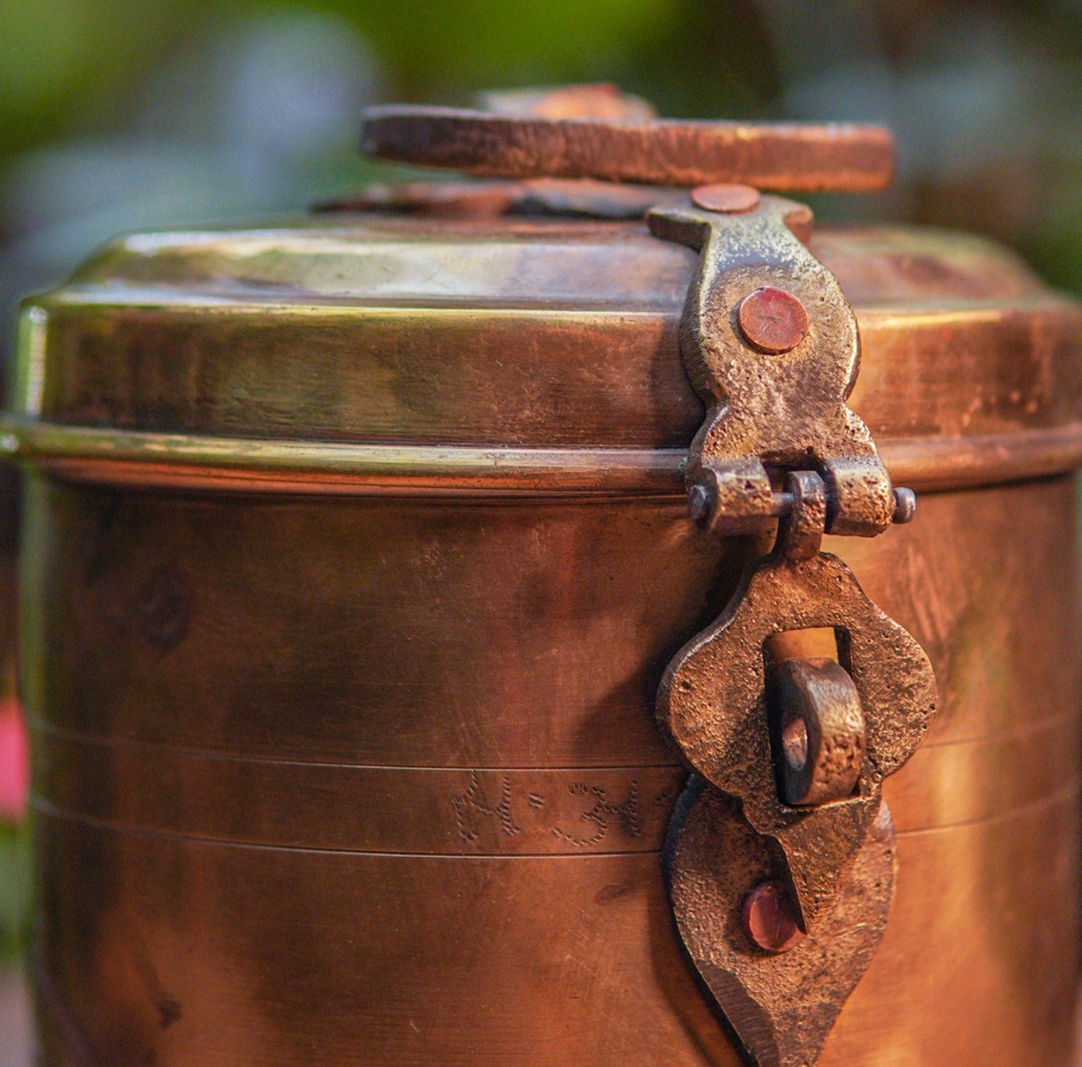 Vintage Brass Storage Box
