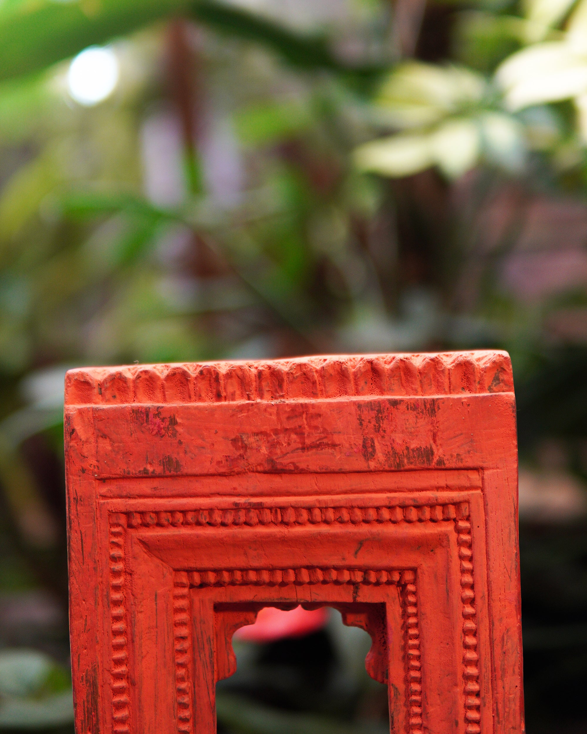 Wooden Temple Frame in Orange