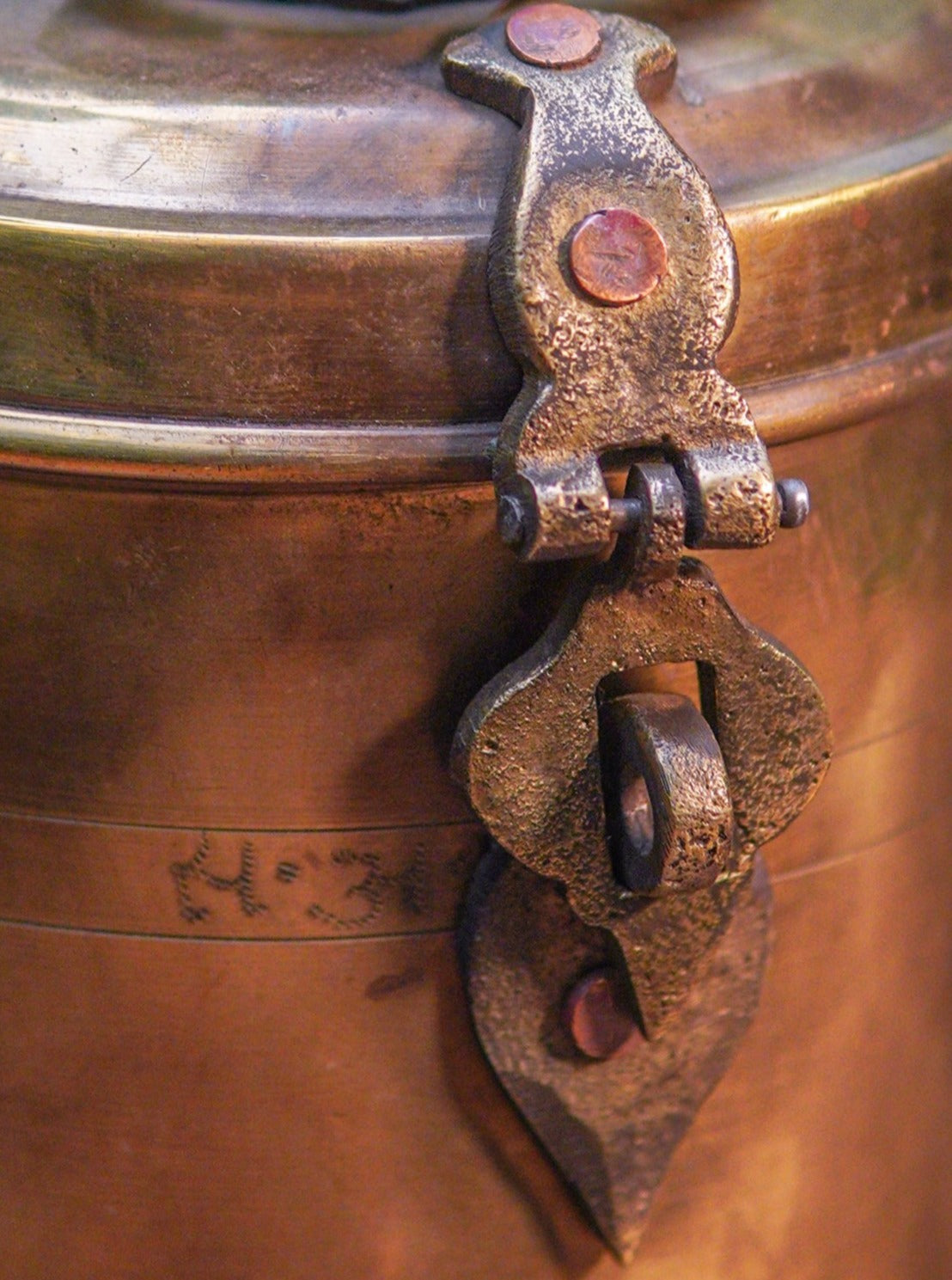 Vintage Brass Storage Box