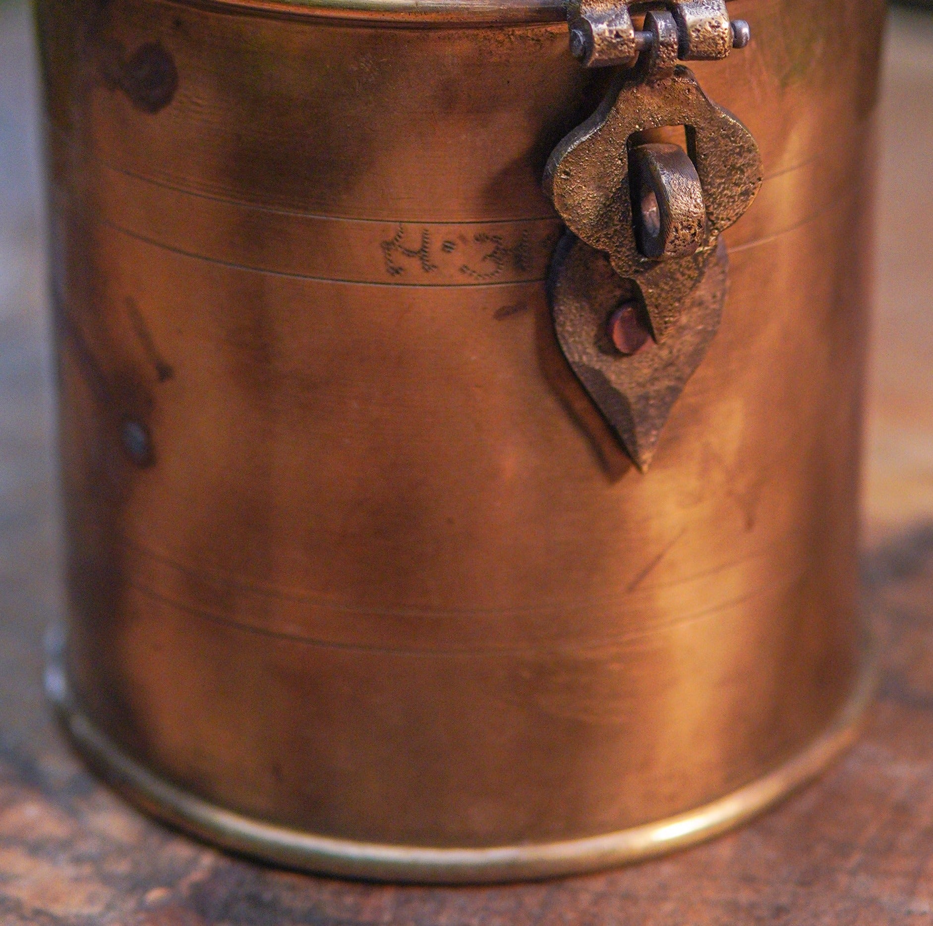 Vintage Brass Storage Box